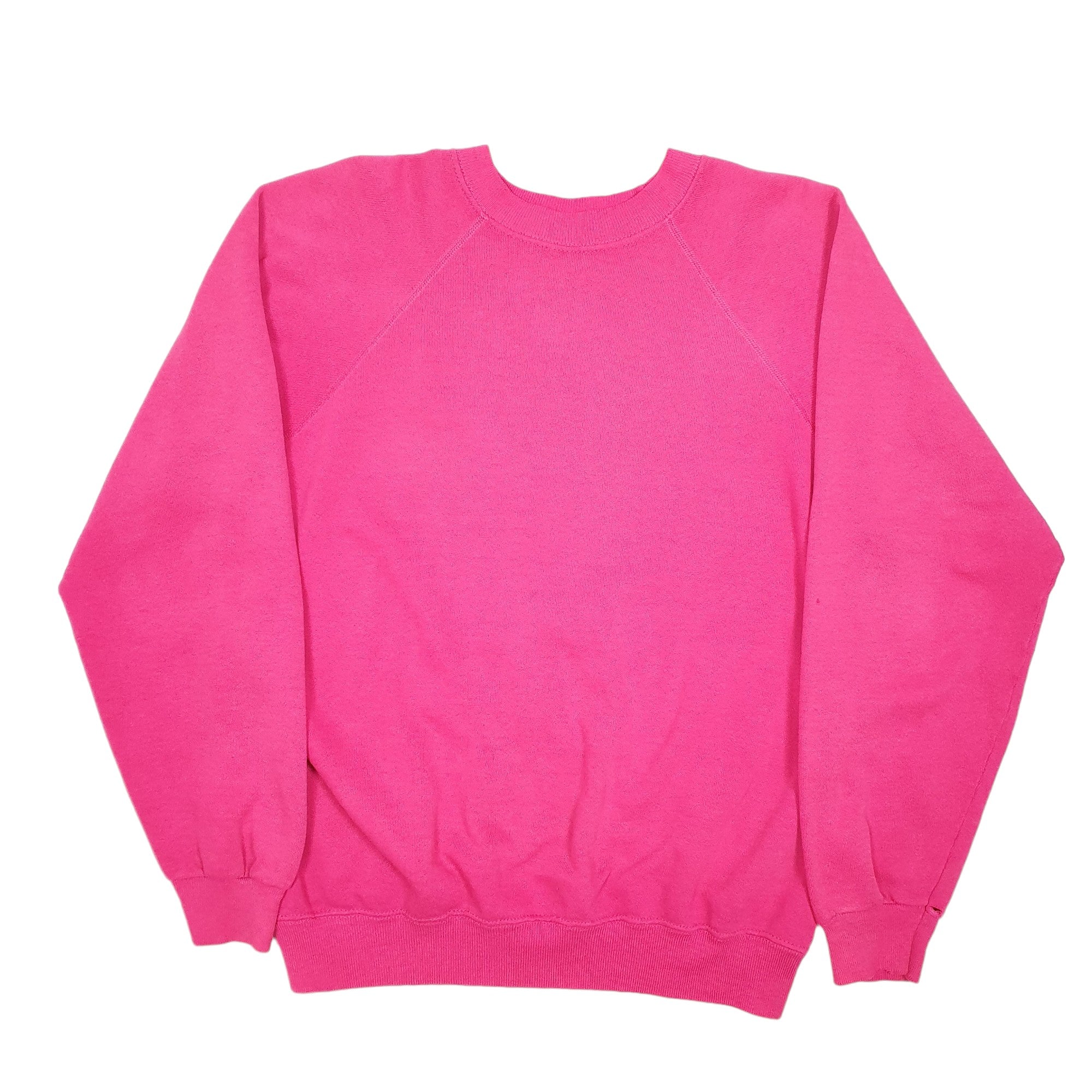 Womens Hanes Pink Crewneck Vintage Raglan Made In USA 90s Jumper L ...