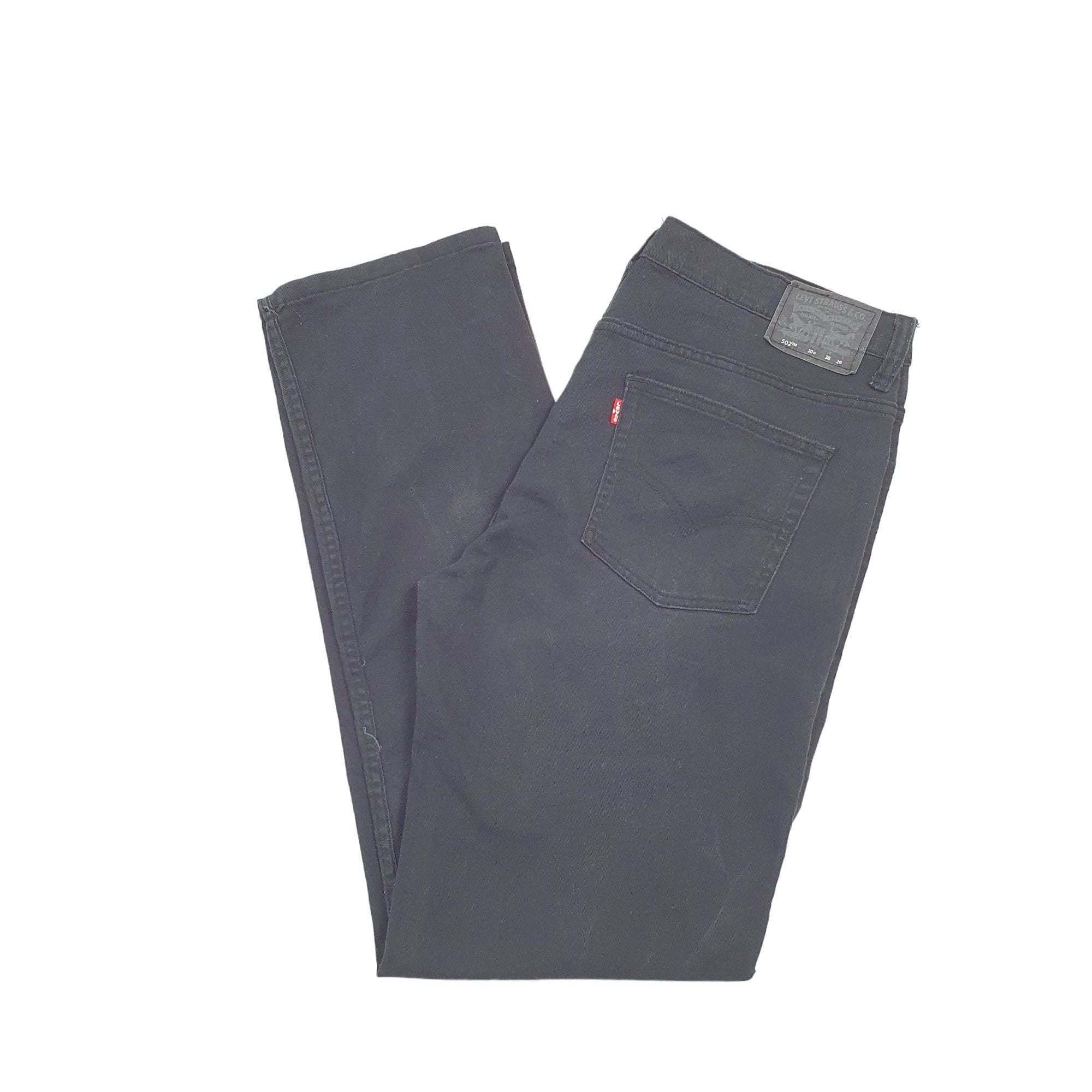 Womens Levis 502 Regular Fit Black Tapered Jeans UK16 – Bundl Clothing